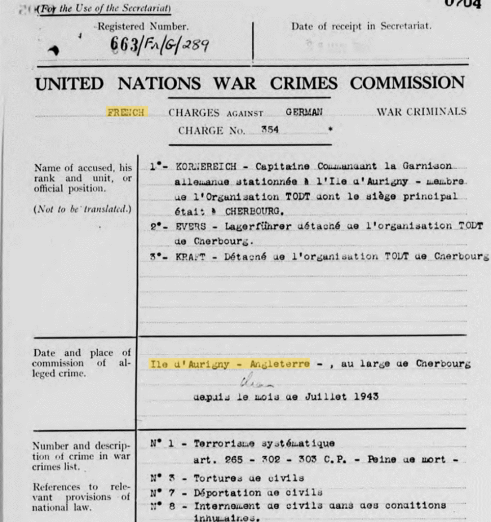 Alderney and the Channel Islands: Evidence from the files of the United ...